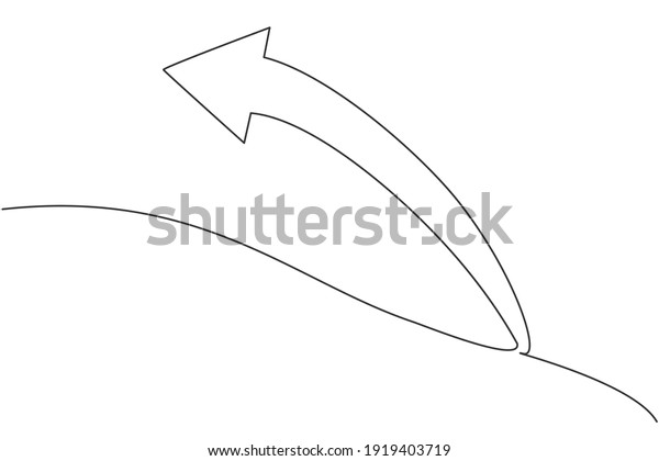 Single Continuous Line Drawing Backward Direction Stock Vector (Royalty ...