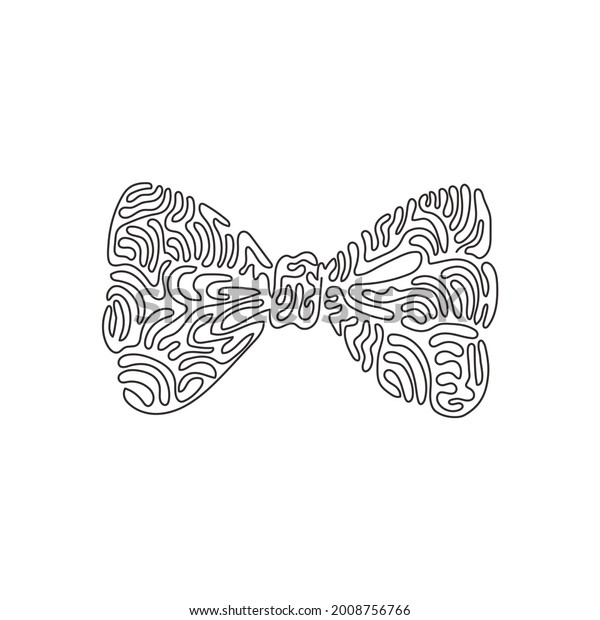 Single Continuous Line Drawing Bow Tie Stock Vector (Royalty Free ...