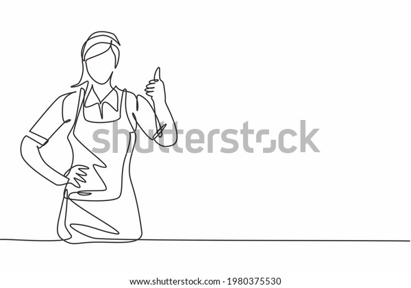 Single Continuous Line Drawing Hotel Maids Stock Vector (Royalty Free ...