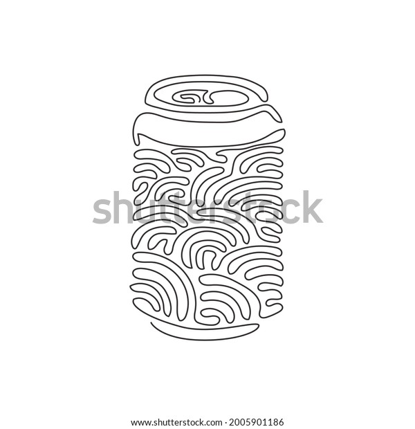 Single Continuous Line Drawing Soda Aluminum Stock Vector (Royalty Free ...