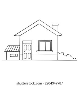 Single Cute House Coloring Page Kids Stock Vector (Royalty Free ...