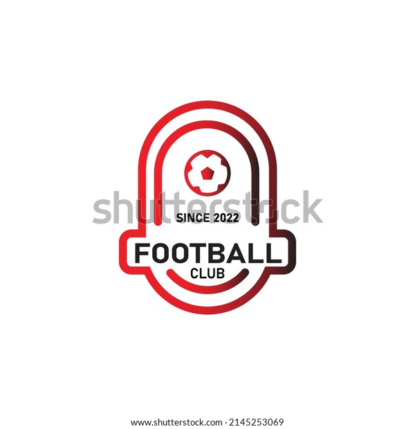 Single Football Logo Design Stock Vector (Royalty Free) 2145253069 ...