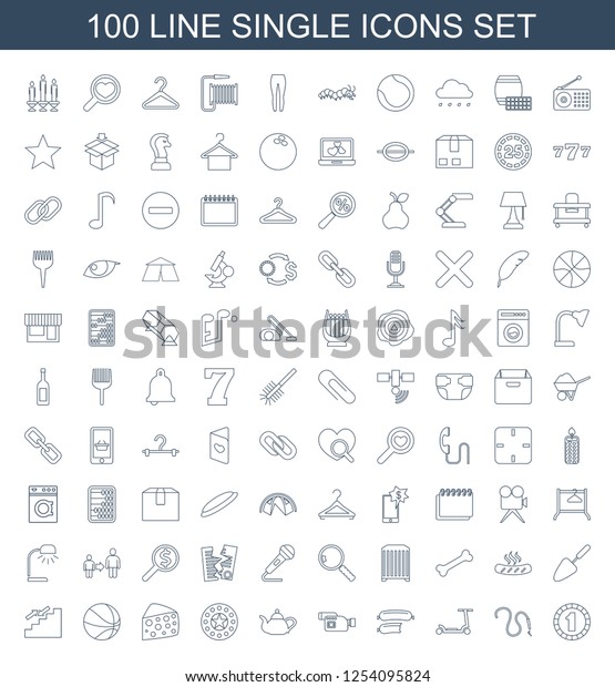 Single Icons Trendy 100 Single Icons Stock Vector (Royalty Free ...
