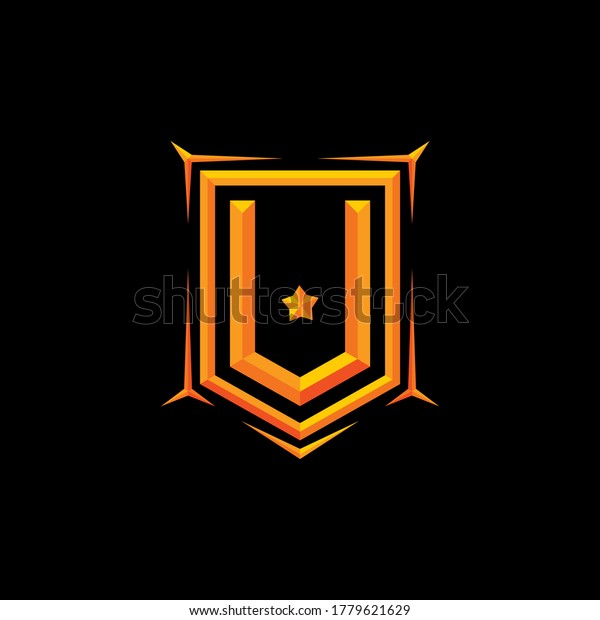 Single Letter U 3d Effect Pentagonal Stock Vector (Royalty Free ...