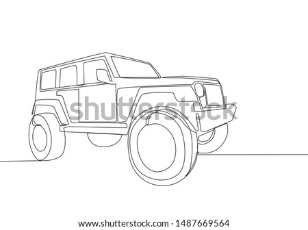 Jeep Line Drawing | Free download on ClipArtMag
