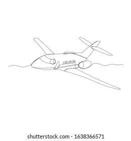 Single Line Drawing Airplane Stock Vector (Royalty Free) 1638366571 ...