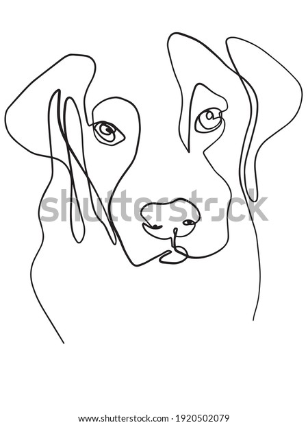 Single Line Drawing Dog Stock Vector (Royalty Free) 1920502079 ...