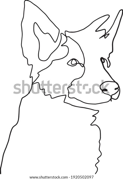 Single Line Drawing Dog: เวกเตอร์สต็อก (ปลอดค่าลิขสิทธิ์) 1920502097 ...
