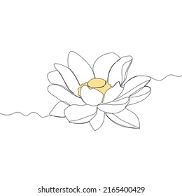 Single Line Drawing Lotus Concept Beauty Stock Vector (Royalty Free ...