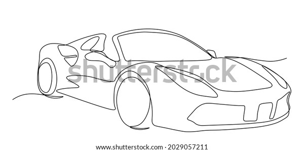 Single Line Drawing Racing Rallying Luxury Stock Vector (Royalty Free ...