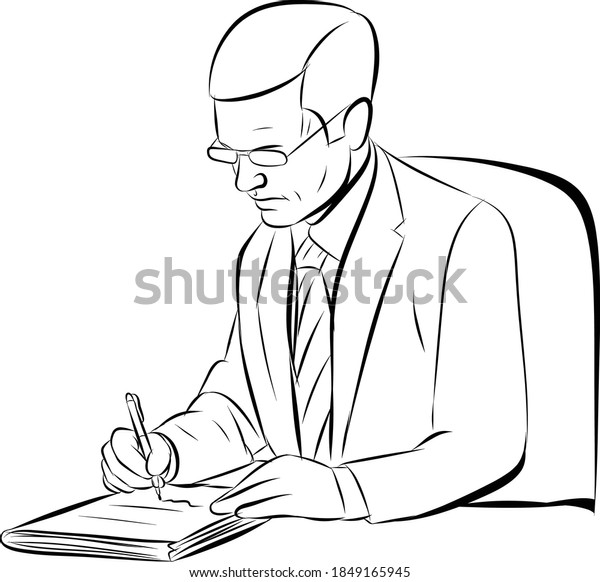 Single Line Human Drawings Black White Stock Vector (Royalty Free ...