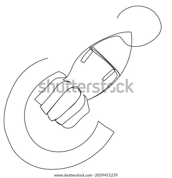 Single Line Warhead Outline Vector Format Stock Vector (Royalty Free ...