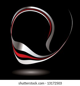 Single Logo Silver Red Black Background Stock Vector (Royalty Free ...