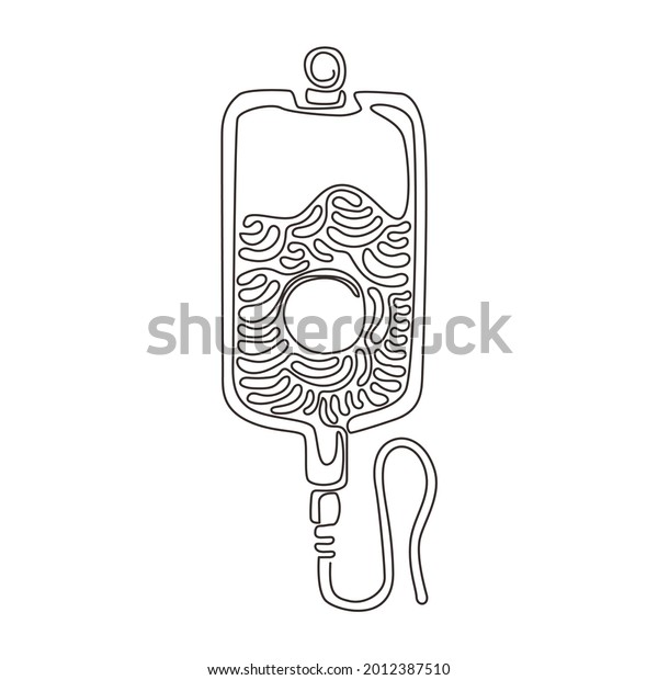 Single One Line Drawing Infuse Icon Stock Vector (Royalty Free ...