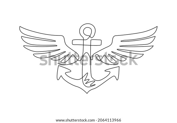 Single One Line Drawing Summer Ocean Stock Vector (Royalty Free ...