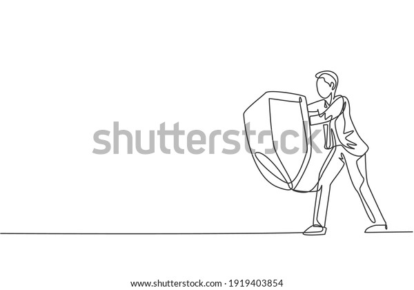 Single One Line Drawing Young Smart Stock Vector (Royalty Free ...