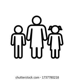 Family Icon Symbol Vector On White Stock Vector (Royalty Free ...