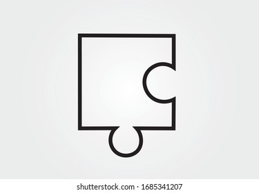 Single Puzzle Pieces Vector Illustration Stock Vector (Royalty Free ...