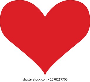 Single Red Heart Vector Shape Valentines Stock Vector (Royalty Free ...