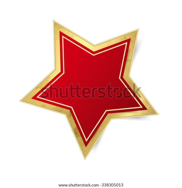 Single Red Star Christmas Decoration Isolated Stock Vector (Royalty ...