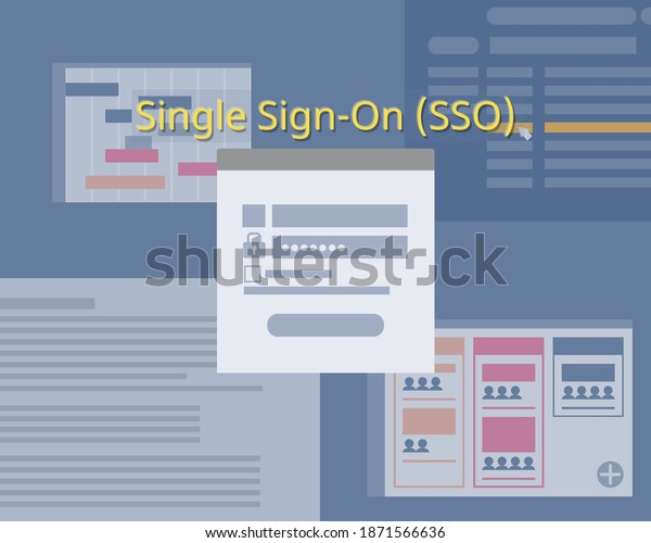 Single Signon Sso Login One Id Stock Vector (Royalty Free) 1871566636 ...