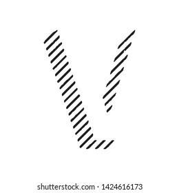 Single Typographic V Letter Vector Eps Stock Vector (Royalty Free ...