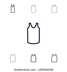 Singlet Icon Collection 7 Singlet Outline Stock Vector (Royalty Free ...