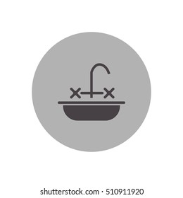 Washbasin Icon Wastafel Vector Illustration Sign: เวกเตอร์สต็อก (ปลอด ...