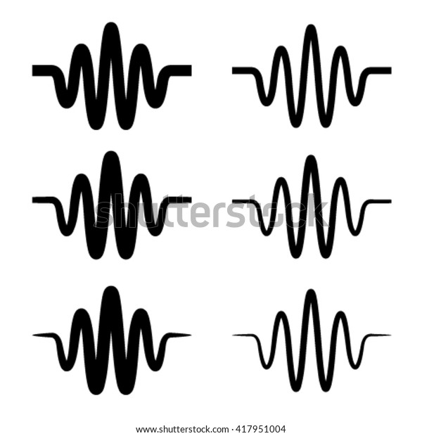 Sinusoidal Sound Wave Black Symbol Vector Stock Vector (Royalty Free ...