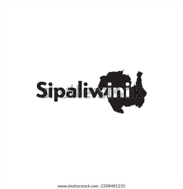 Sipaliwini Map Black Lettering Design On Stock Vector (Royalty Free ...