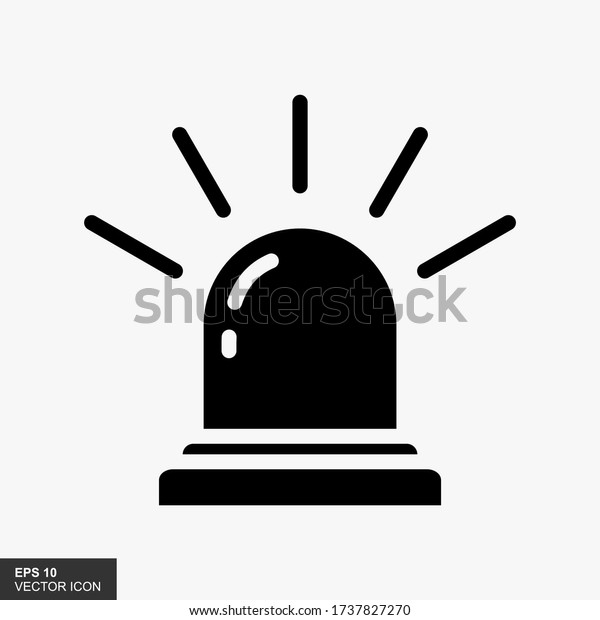 Siren Symbol Vector Icon On White Stock Vector (Royalty Free ...
