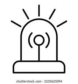 Siren Vector Outline Icon Isolated On Stock Vector (Royalty Free ...