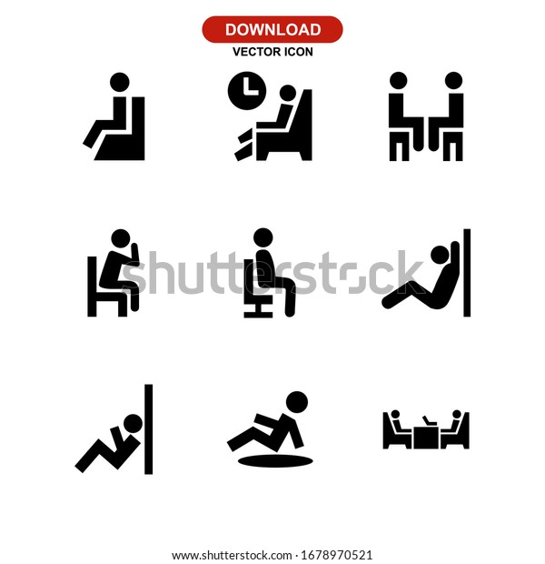Sit Icon Logo Isolated Sign Symbol Stock Vector (Royalty Free ...