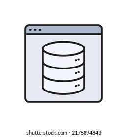 Site Database Icon High Quality Coloured Stock Vector (Royalty Free ...