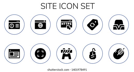 Site Icon Set 10 Filled Site Stock Vector (Royalty Free) 1401978491 ...