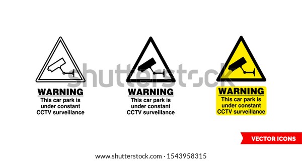 Site Security Sign Warning This Car Stock Vector (Royalty Free ...