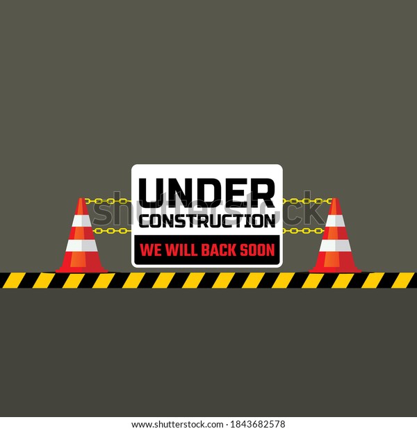 Site Under Construction Vector Graphic Illustration Stock Vector ...