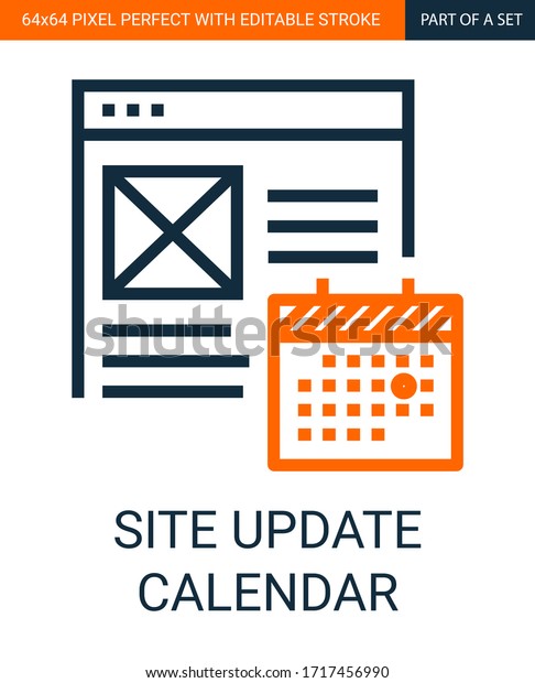 Site Update Calendar Simple Outline Vector Stock Vector (Royalty Free ...
