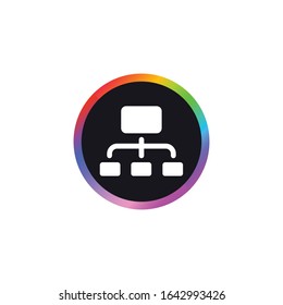Sitemap Modern Button Icon Stock Vector (Royalty Free) 1642993426 ...
