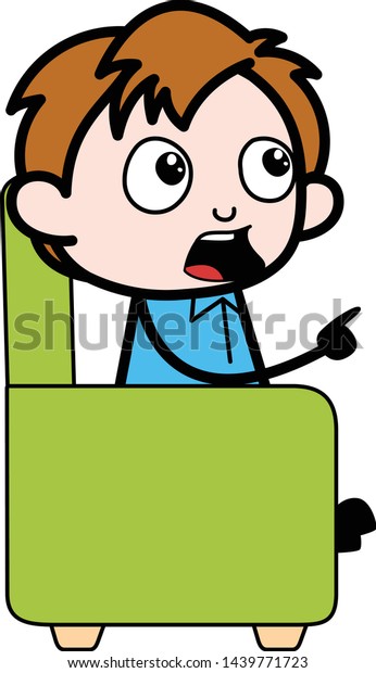 Sitting Debating School Boy Cartoon Character Stock Vector (Royalty ...