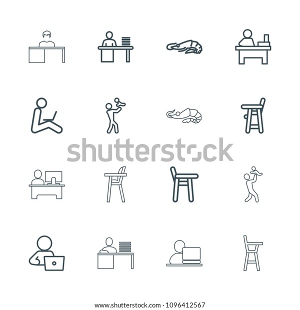 Sitting Icon Collection 16 Sitting Outline Stock Vector (Royalty Free ...