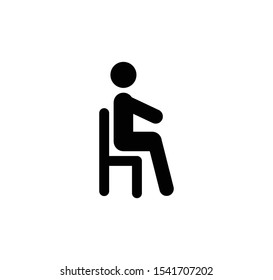 Sitting Icon People Vector Illustration Stock Vector (Royalty Free ...