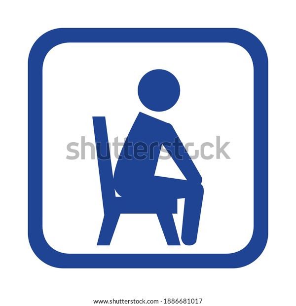 Sitting Person Icon Vector Illustration White Stock Vector (Royalty ...