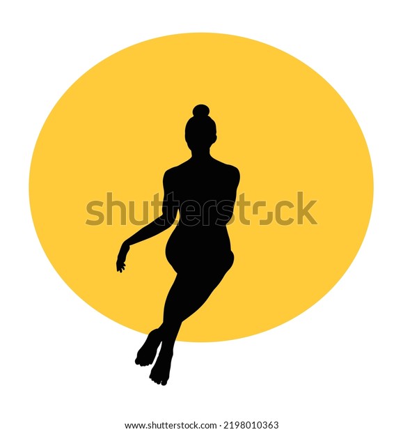 Sitting Woman Vector Design Isolated On Stock Vector (Royalty Free ...