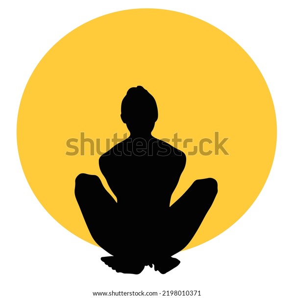 Sitting Woman Vector Design Isolated On Stock Vector (Royalty Free ...