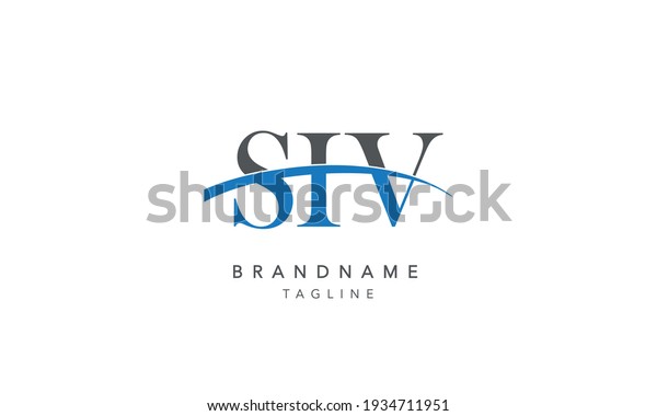 Siv Alphabet Initial Swoosh Abstract Icon Stock Vector (Royalty Free ...