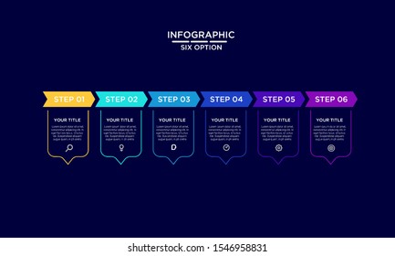 Six 6 Options Infographic Step Chart Stock Vector (Royalty Free ...