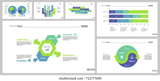 Six Analytics Slide Templates Set Stock Vector (Royalty Free) 712777690 ...