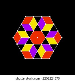 Six Boxes Design Rangoli Rangoli Art Stock Vector (Royalty Free ...