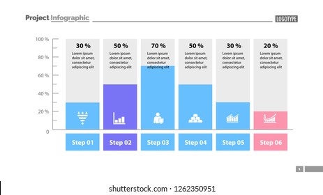 Six Columns Bar Chart Slide Template Stock Vector (Royalty Free ...